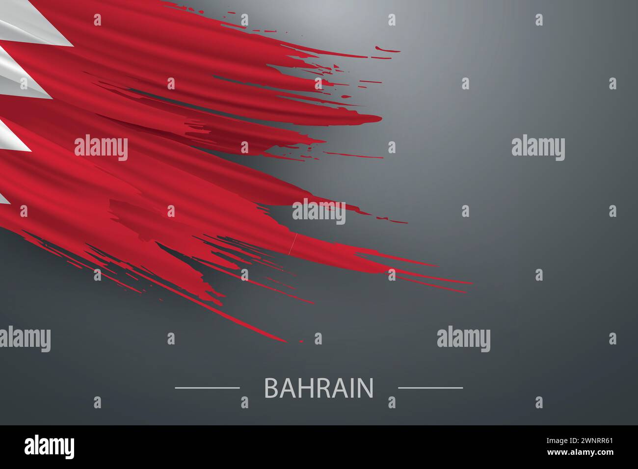 3d grunge brush stroke flag of Bahrain, Template poster design Stock ...