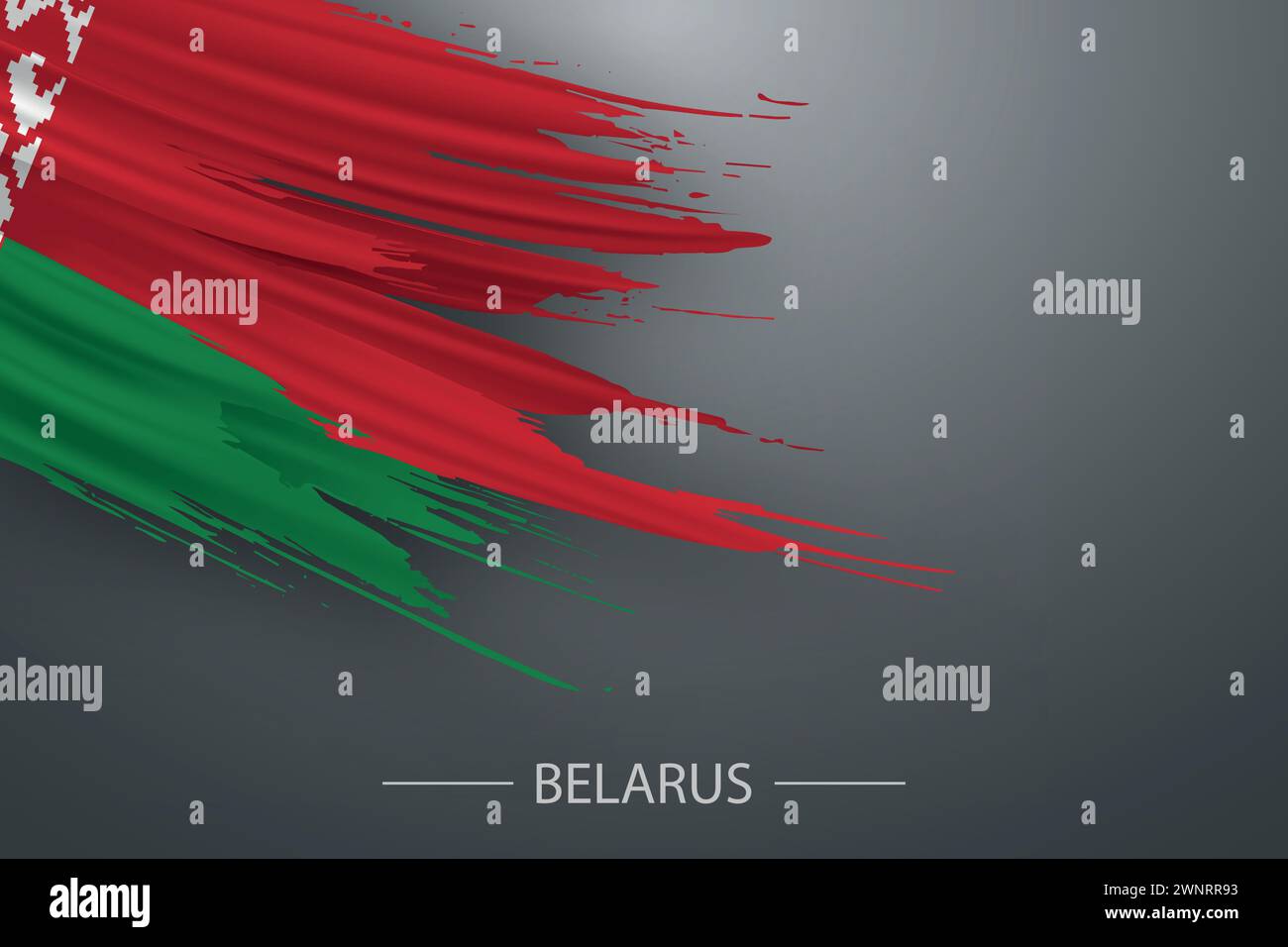 3d grunge brush stroke flag of Belarus, Template poster design Stock ...