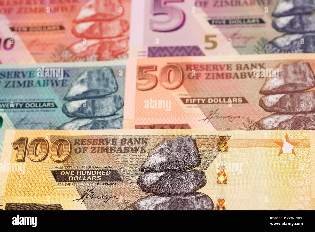 Zimbabwean money - dollar a business background Stock Photo - Alamy