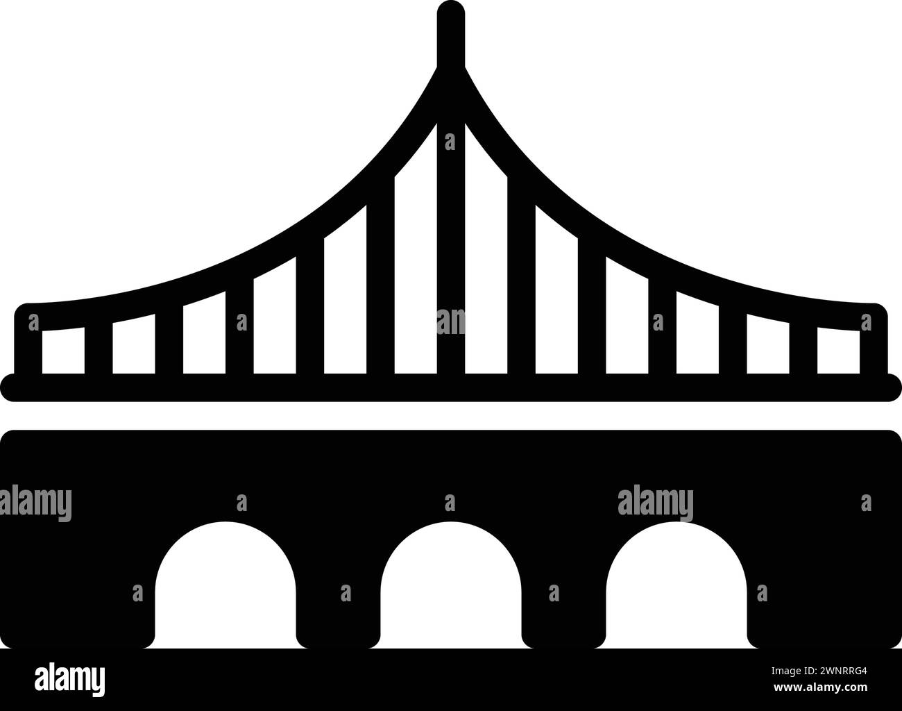 Overpass bridge icon Black and White Stock Photos & Images - Alamy