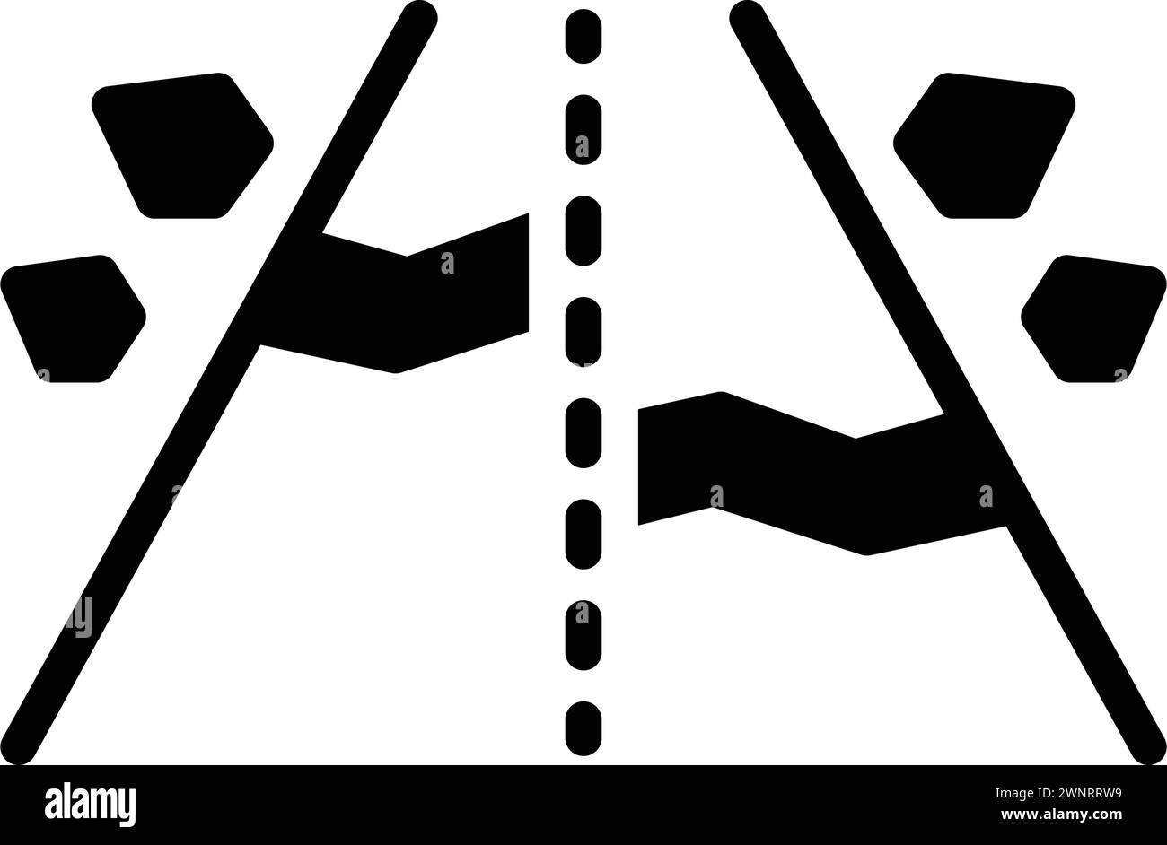 Earthquake crack road Black and White Stock Photos & Images - Alamy