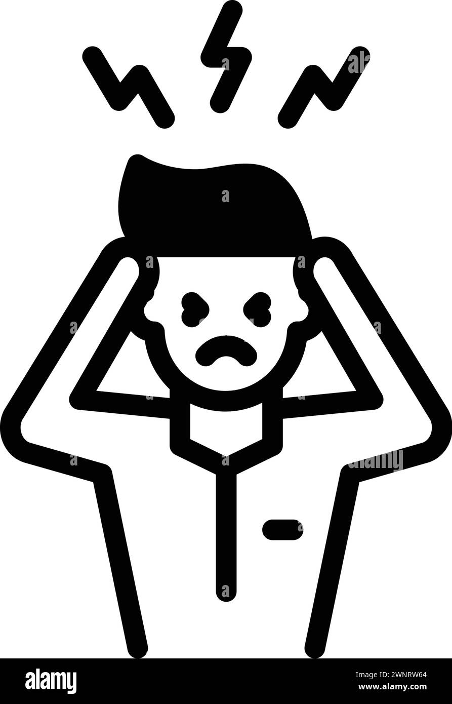 Tension migraine Stock Vector Images - Alamy