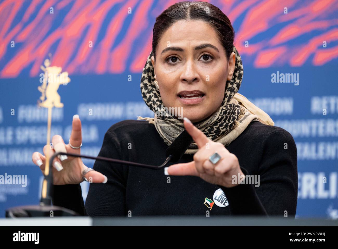 Schauspielerin Yasmine Al Massri während der Pressekonferenz zum Film ...