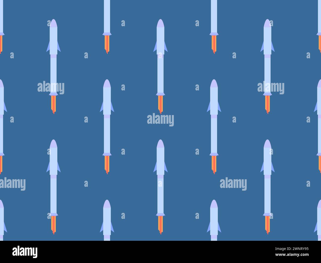 Spaceships seamless pattern. Orbital launch vehicle. Space rockets in ...