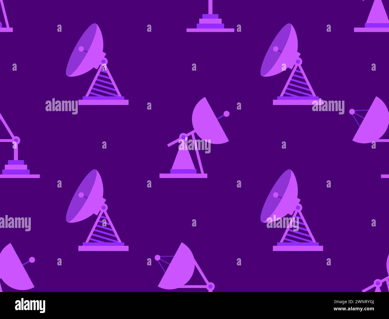 Parabolic antenna seamless pattern. Radio telescope. Satellite dish ...