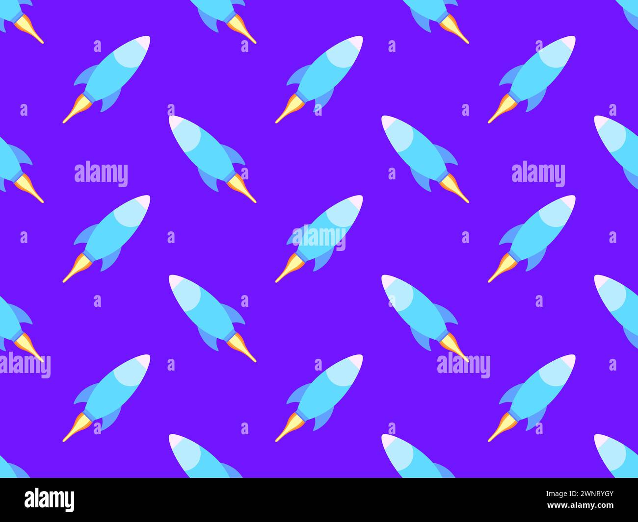 Spaceships seamless pattern. Orbital launch vehicle. Space rockets in ...