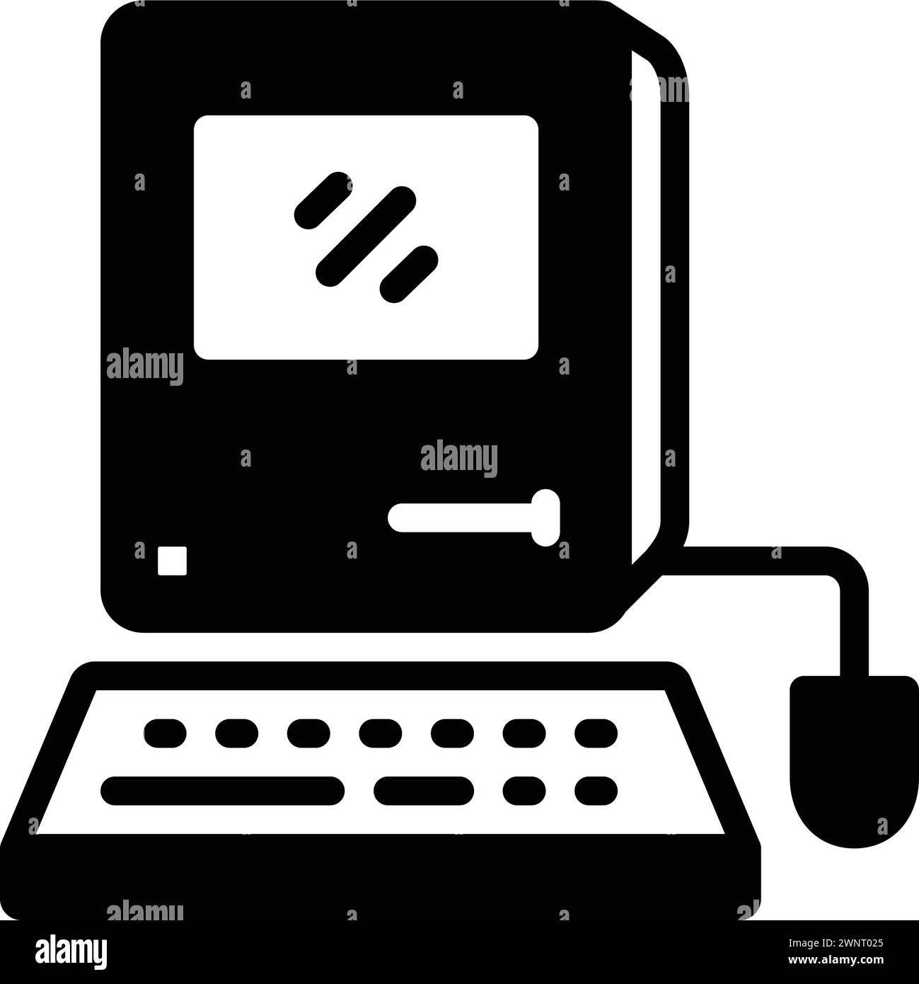 Icon for pc,old computer Stock Vector Image & Art - Alamy
