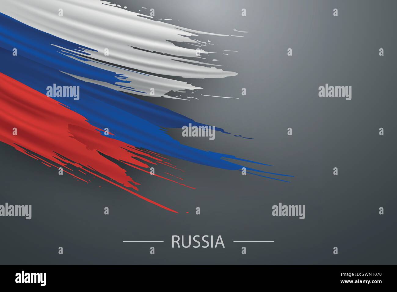 3d grunge brush stroke flag of Russia, Template poster design Stock ...