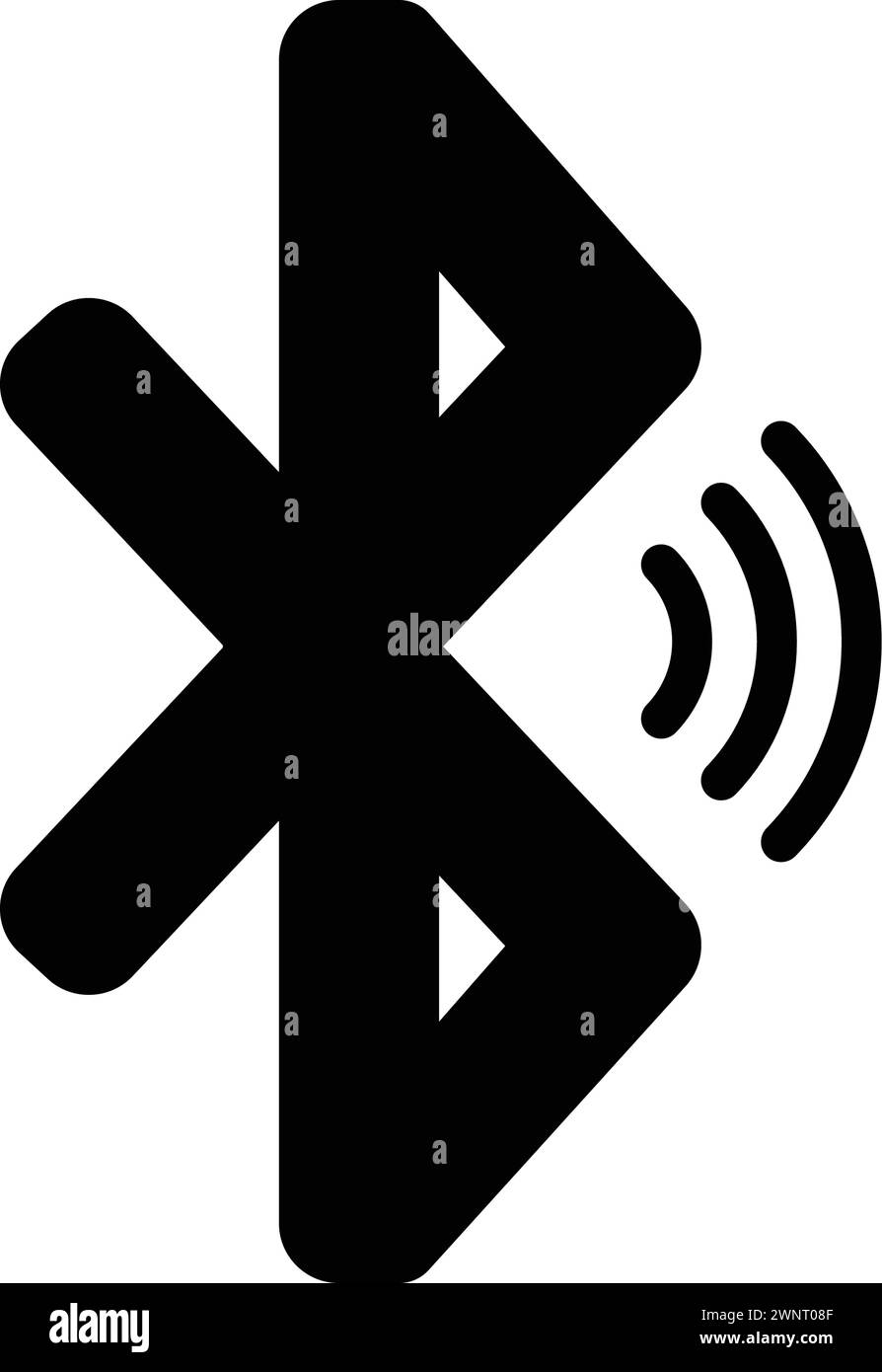 Bluetooth icon logo Black and White Stock Photos & Images - Alamy