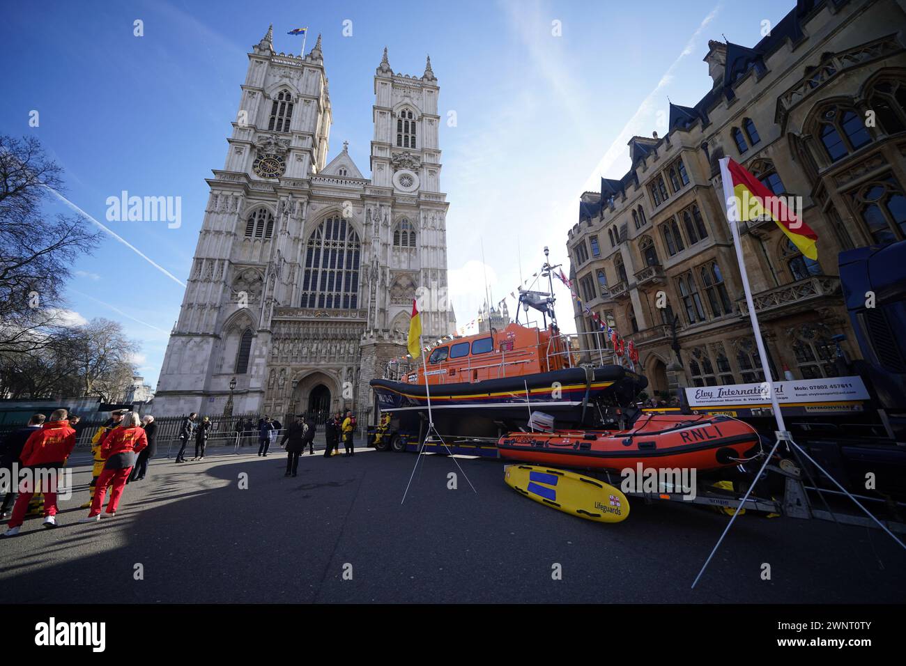 Royal National Lifeboat Institution (RNLI) lifeboats outside ...