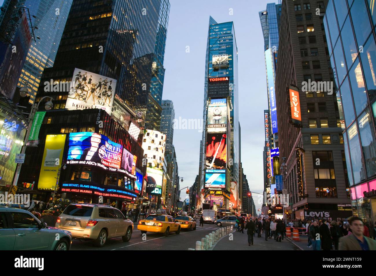 Times Square at night Stock Photo - Alamy