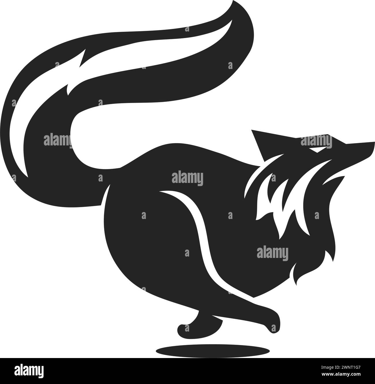 Fox Logo template Isolated. Brand Identity. Abstract Vector graphic ...