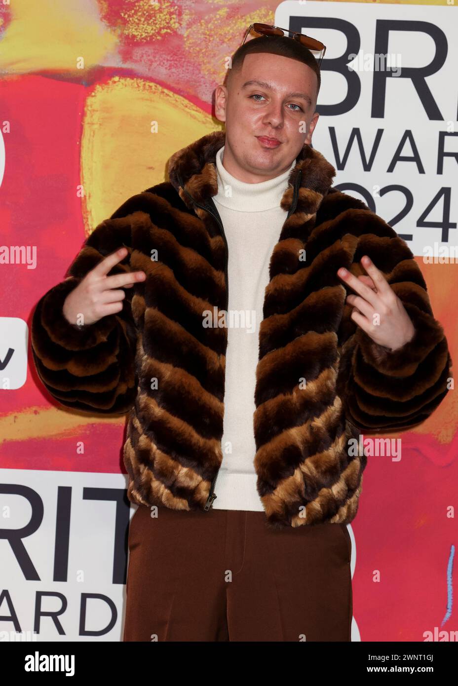 London, UK. 02nd Mar, 2024. Aitch attends the BRIT Awards 2024 at the ...