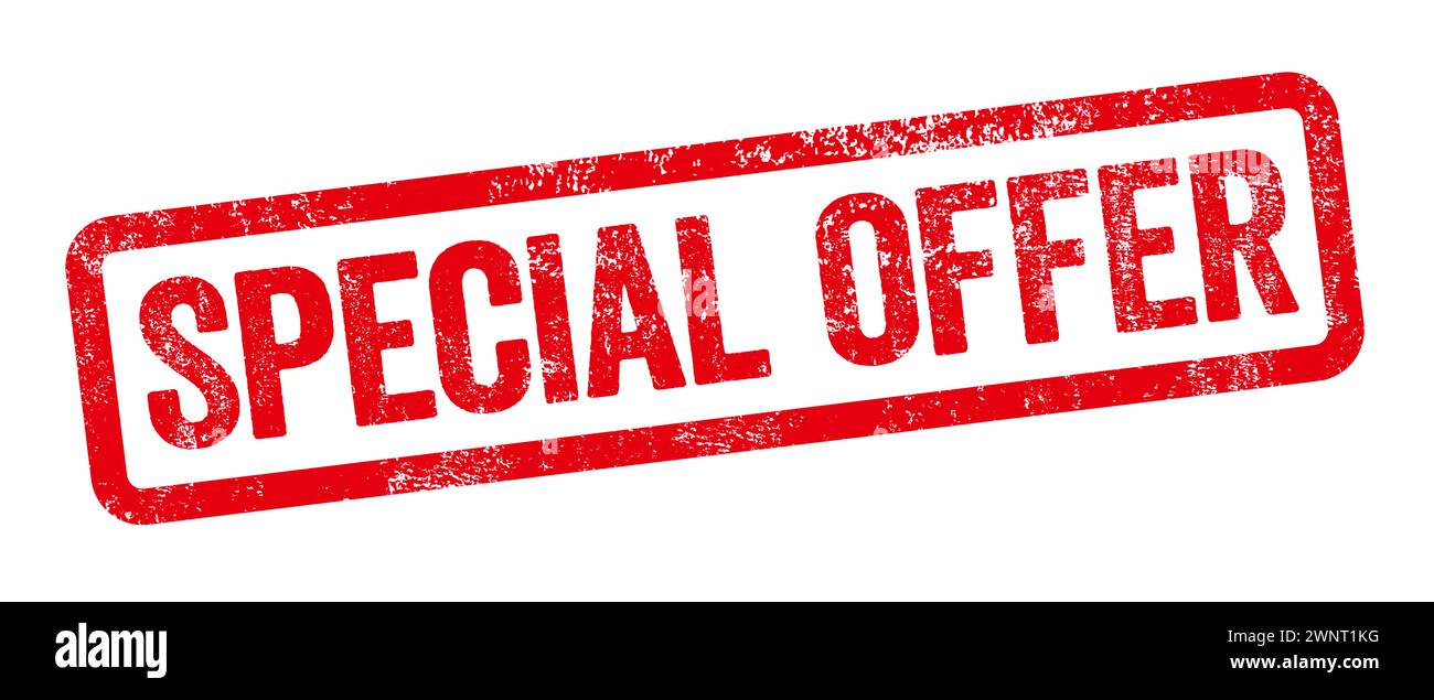 Red stamp on a white background - Special Offer Stock Photo - Alamy