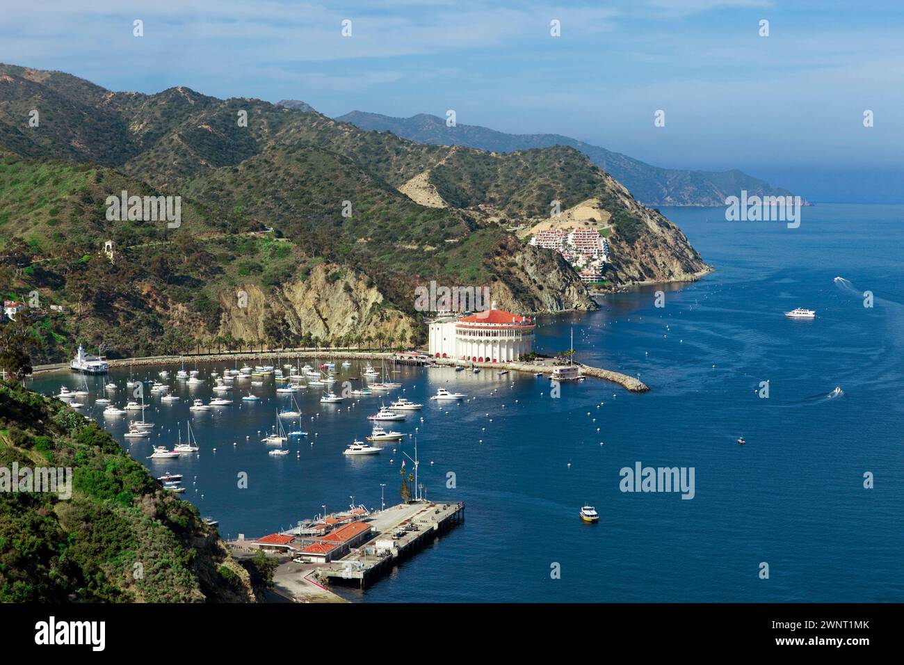 Avalon Harbor On Catalina Island In The Southern Californian Coast ...
