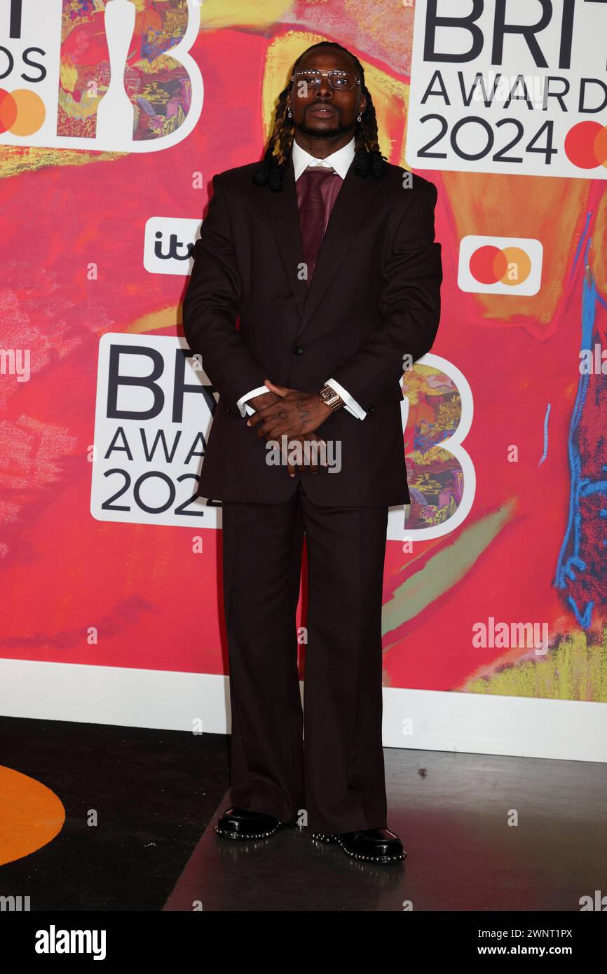 London, UK. 02nd Mar, 2024. Asake attends the BRIT Awards 2024 at the ...