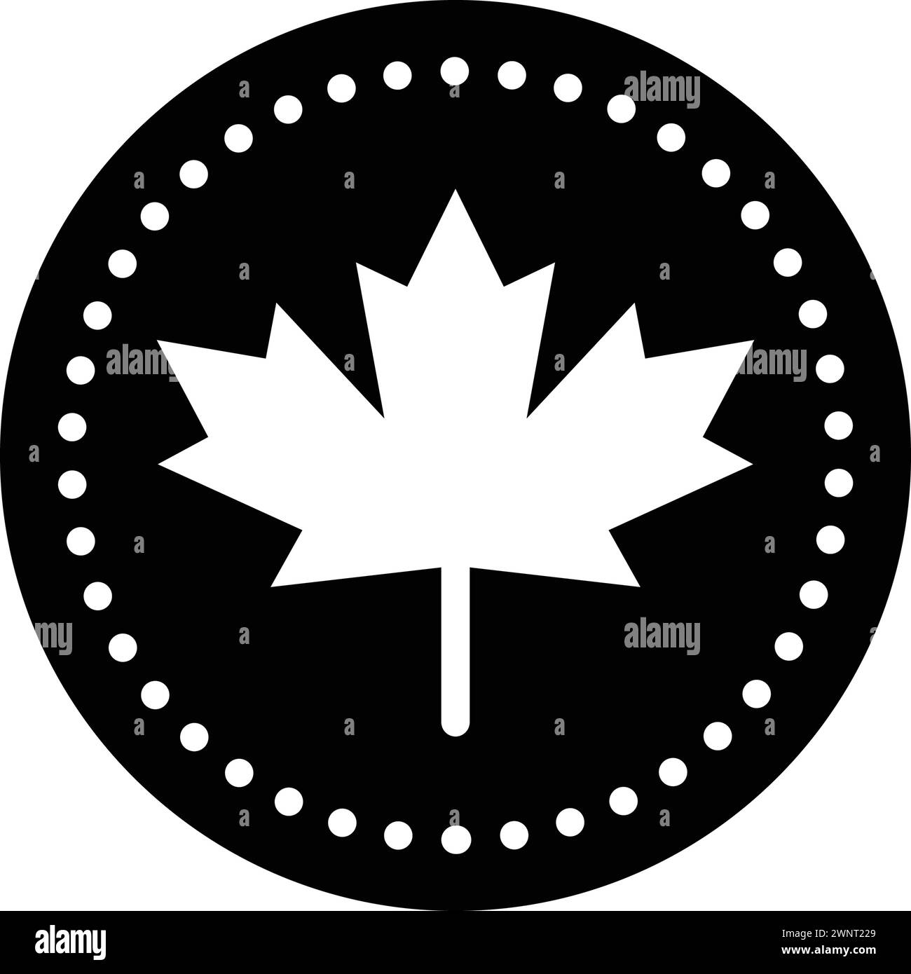 Maple leaf logo Black and White Stock Photos & Images - Alamy