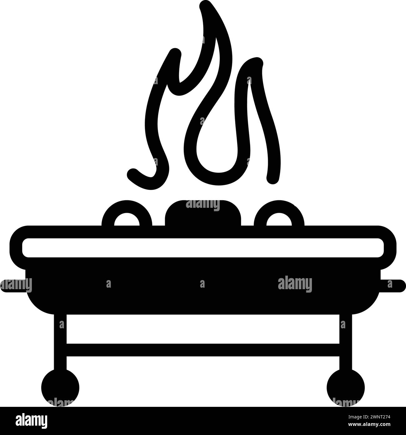 Bbq flame Black and White Stock Photos & Images - Alamy