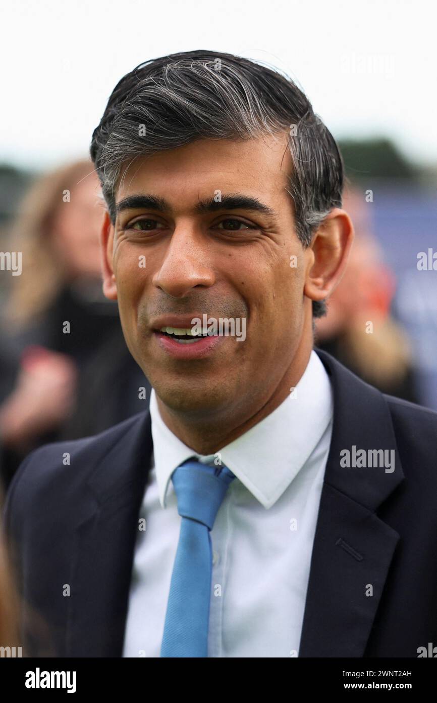 Prime Minister Rishi Sunak during a visit to Panattoni Park, an ...