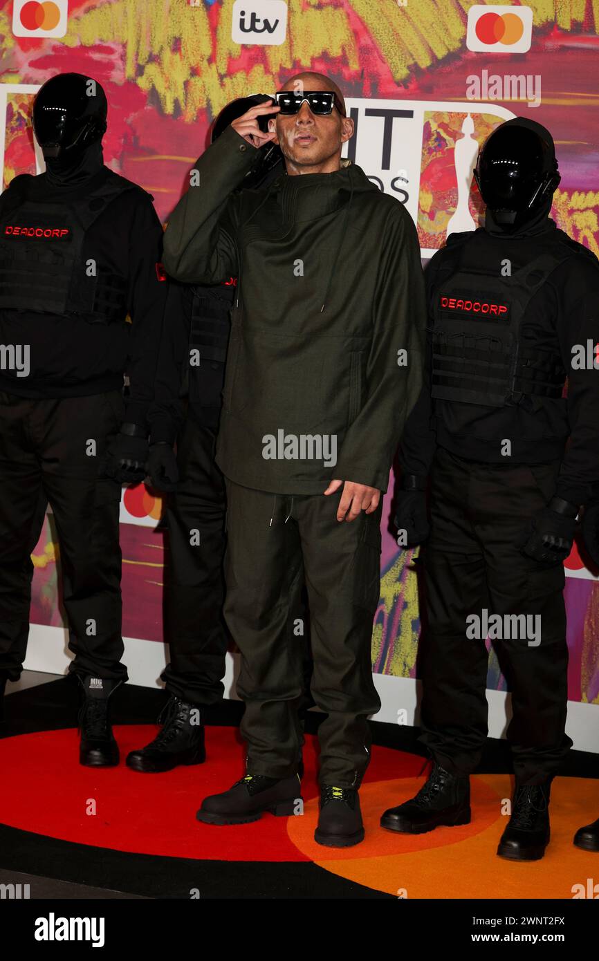 London, UK. 02nd Mar, 2024. CASISDEAD attends the BRIT Awards 2024 at ...