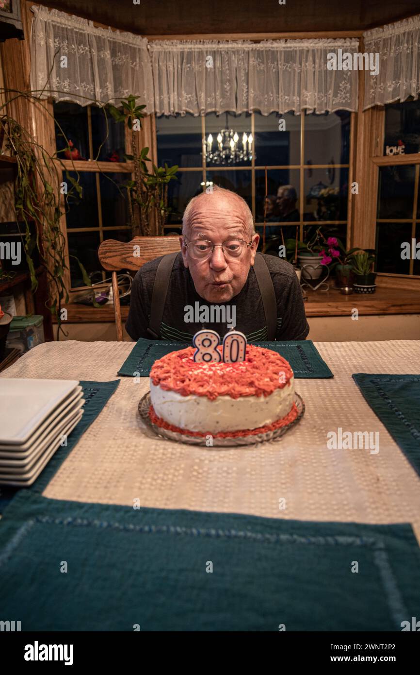 Birthday Cake Ideas For Elderly Man Senior Men Sitting Front Of Cake