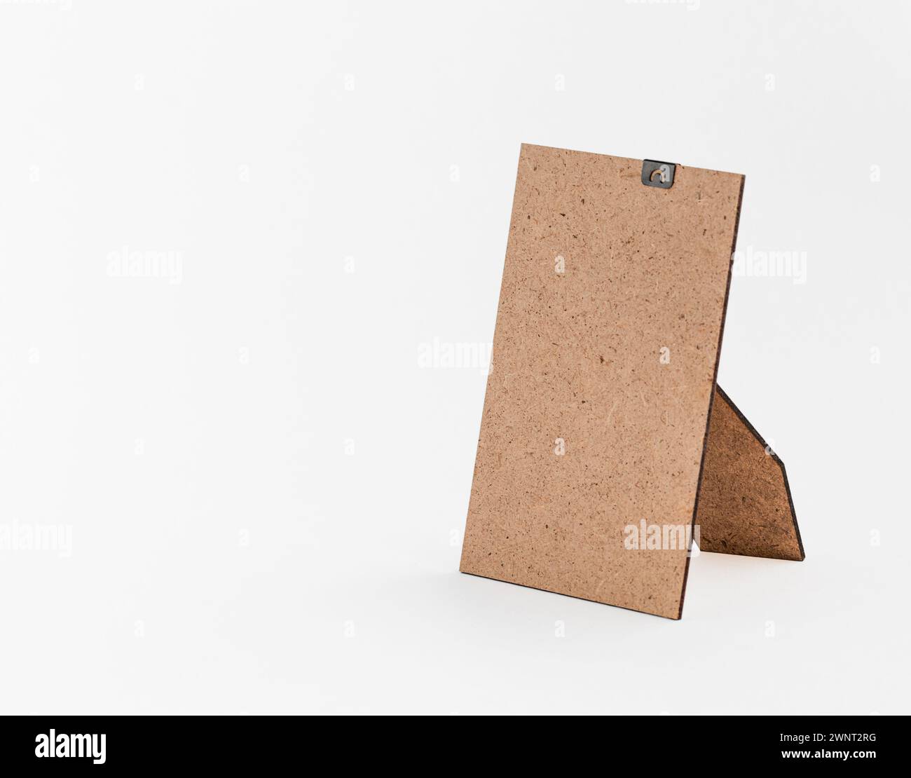 Brown Wooden Desktop Picture or Photo Frame on white Table. Blank ...
