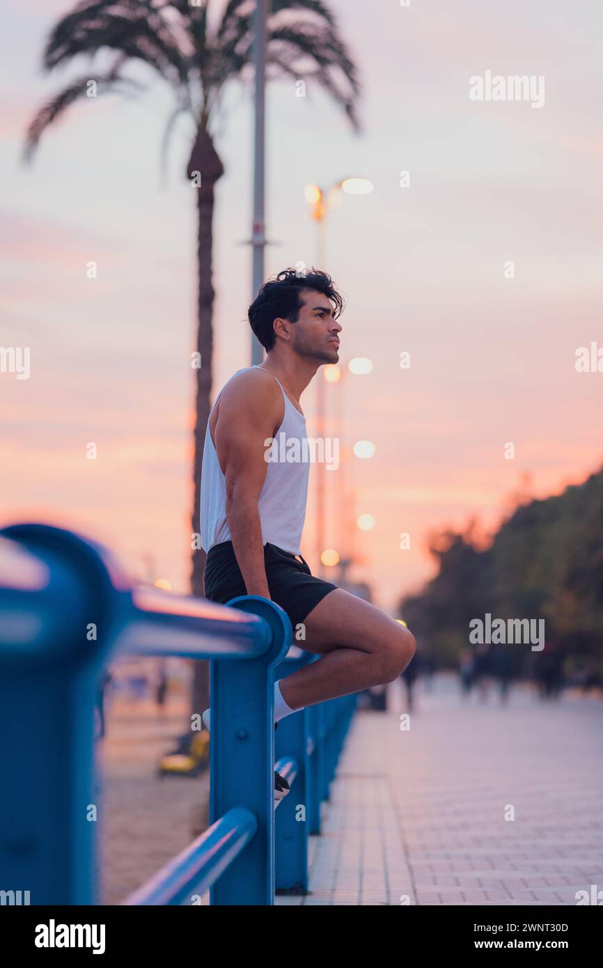 Blue railing hi-res stock photography and images - Alamy