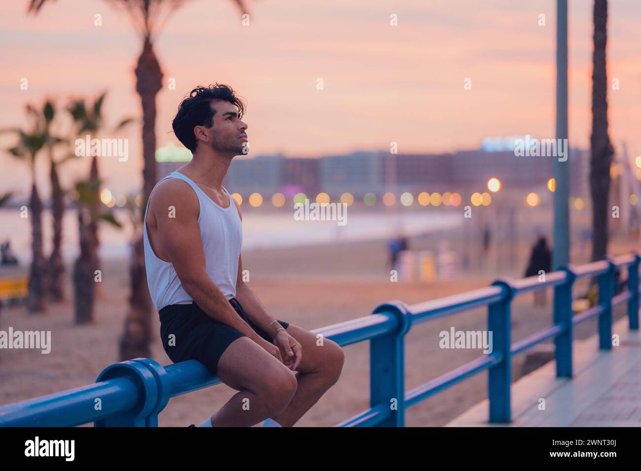 Blue railing hi-res stock photography and images - Alamy