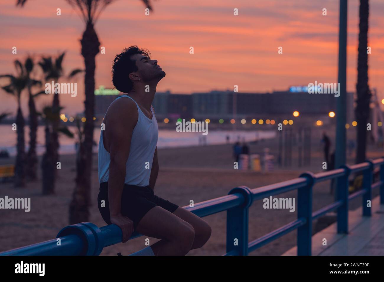 Blue railing hi-res stock photography and images - Alamy