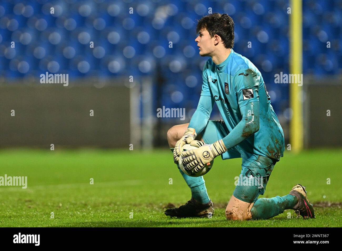 Deinze, Belgium. 02nd Mar, 2024. goalkeeper Timon Vanhoutte (63) of ...