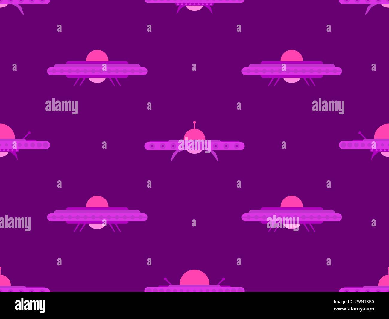 Ufo seamless pattern in flat style. Background with alien spaceships ...
