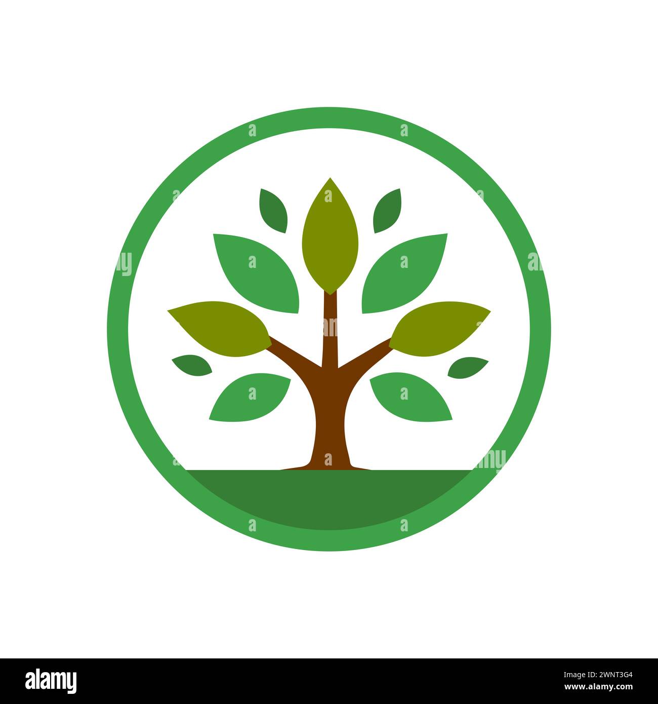 Tree icon. Abstract tree symbol. Concept of caring for a green ...