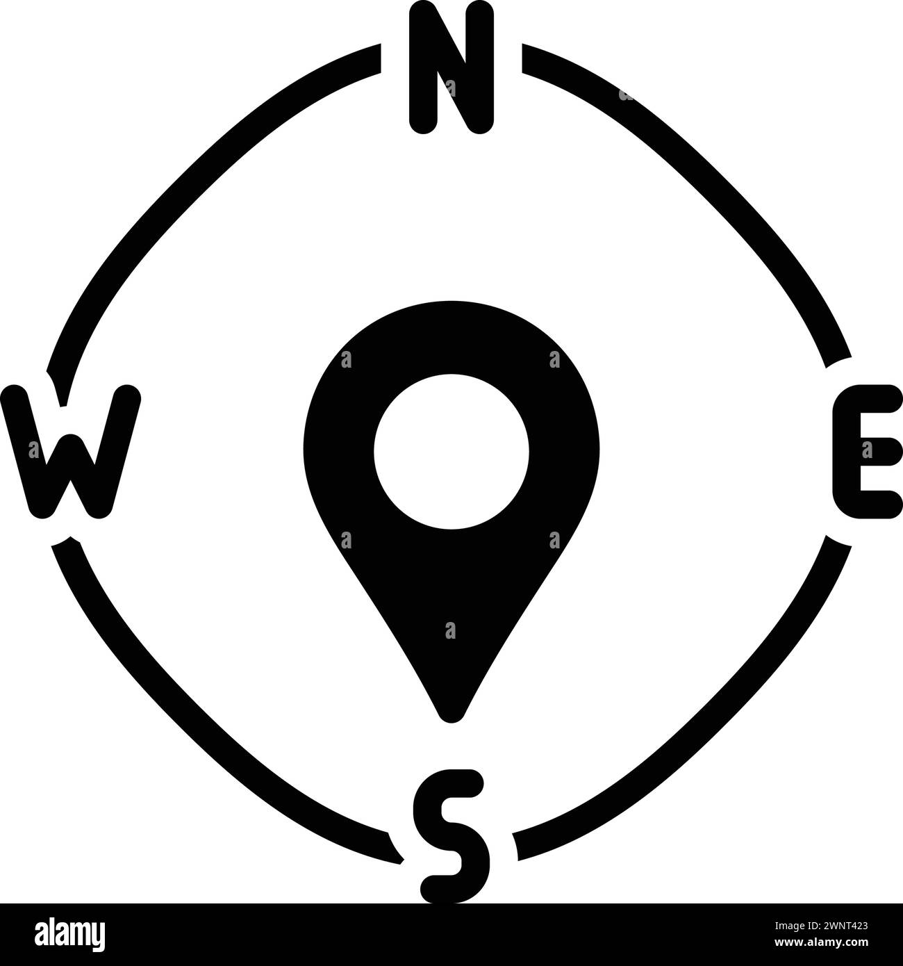 Icon for south,compass Stock Vector Image & Art - Alamy