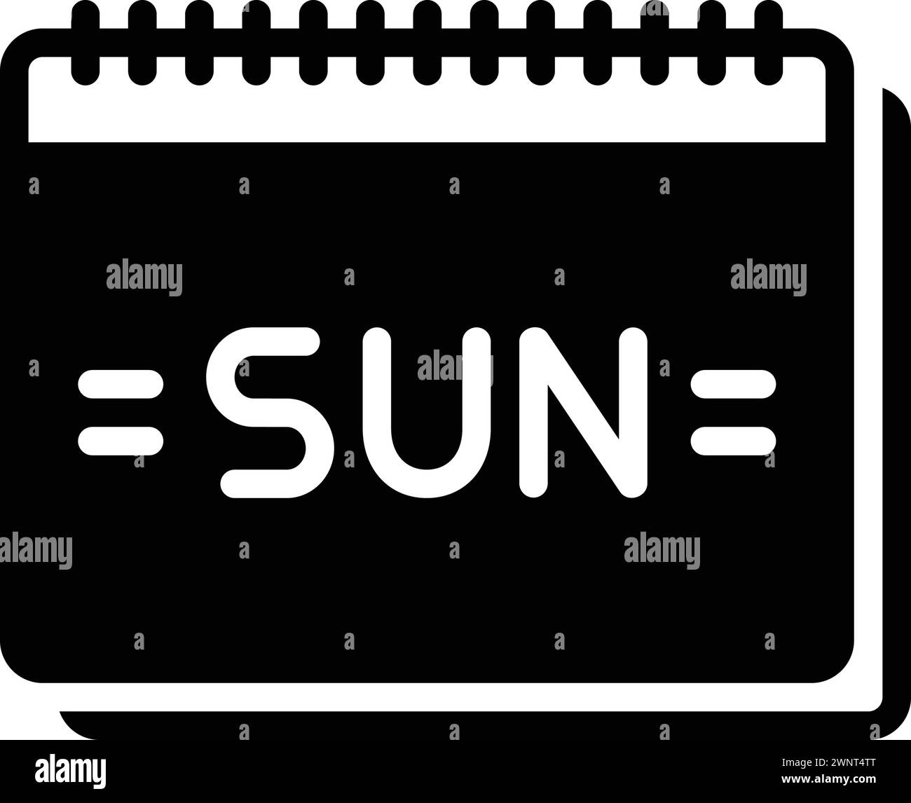 Days of week calendar icon Black and White Stock Photos & Images - Alamy