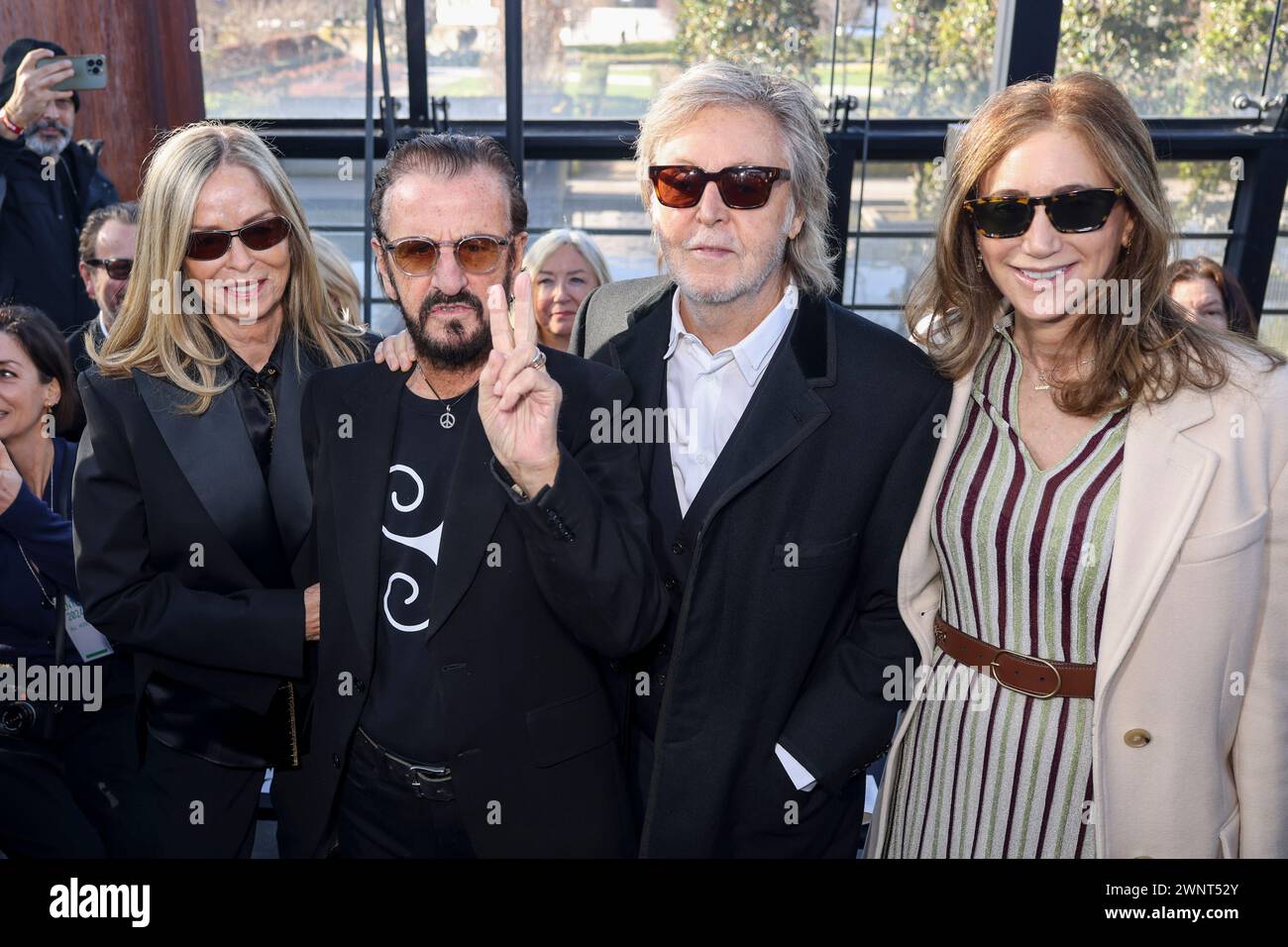 Barbara Bach, from left, Ringo Starr, Paul McCartney and Nancy Shevell ...