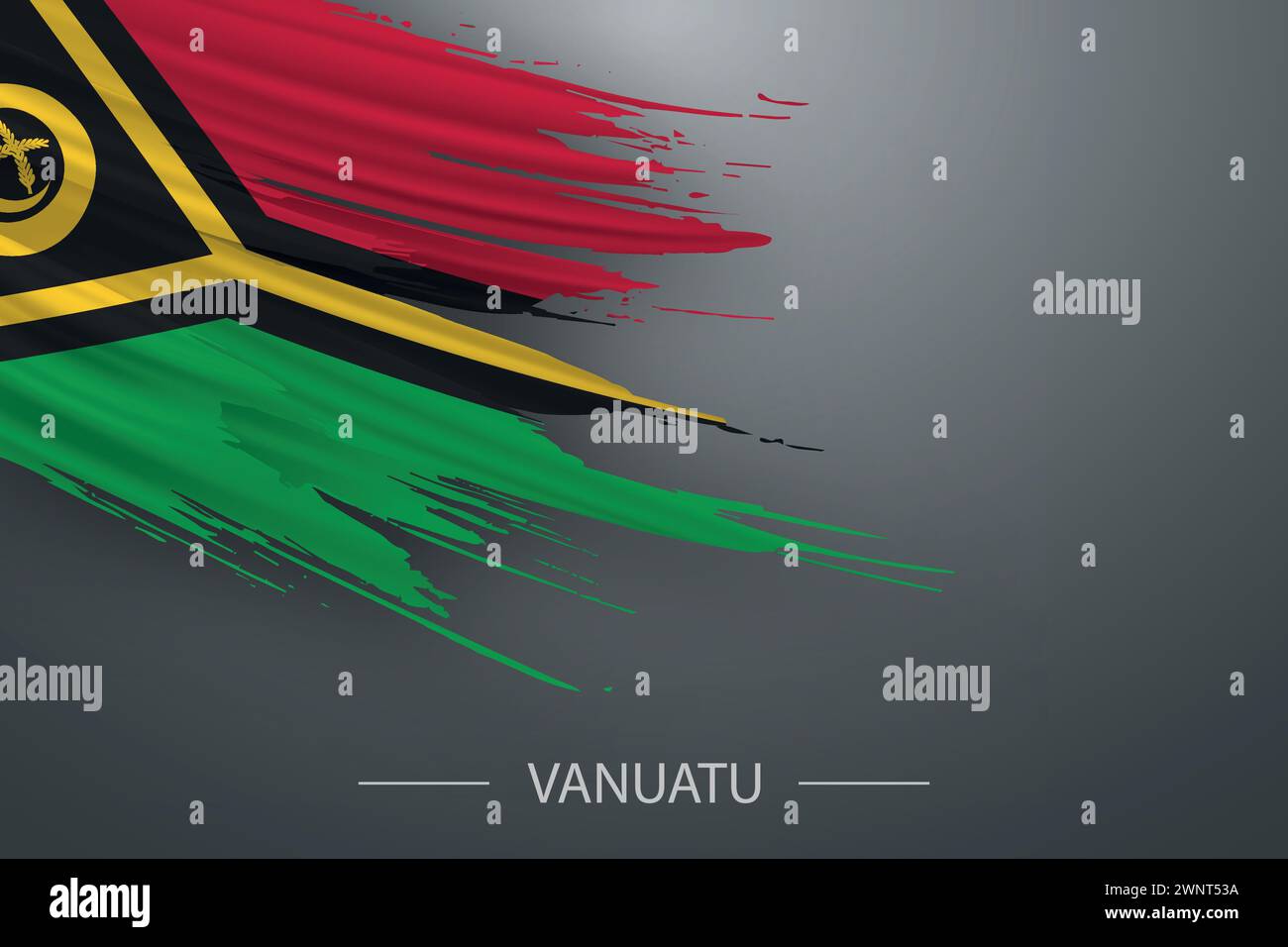 3d grunge brush stroke flag of Vanuatu, Template poster design Stock Vector Image & Art - Alamy
