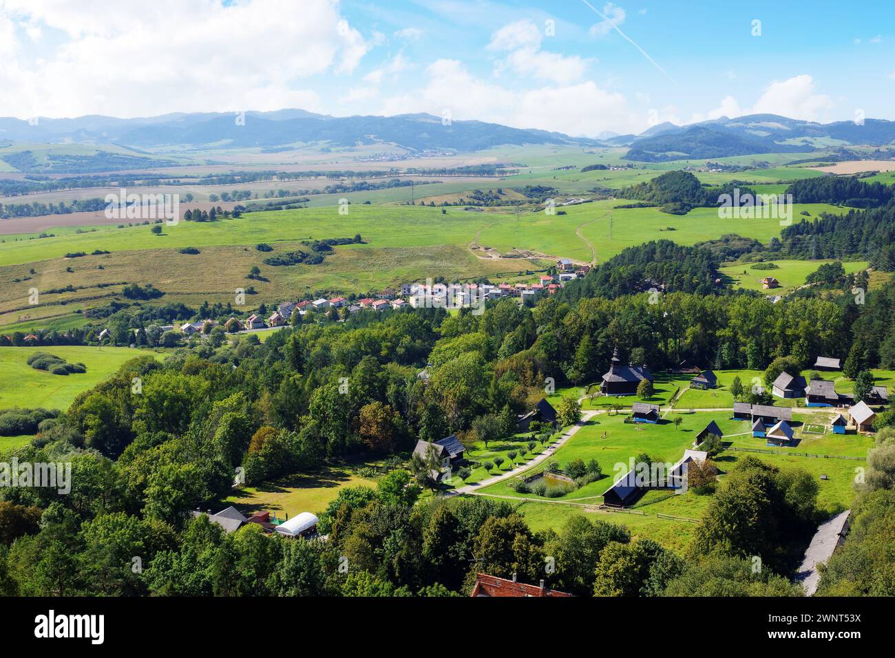 picturesque landscape of the rural valley and farmland scenery of ...