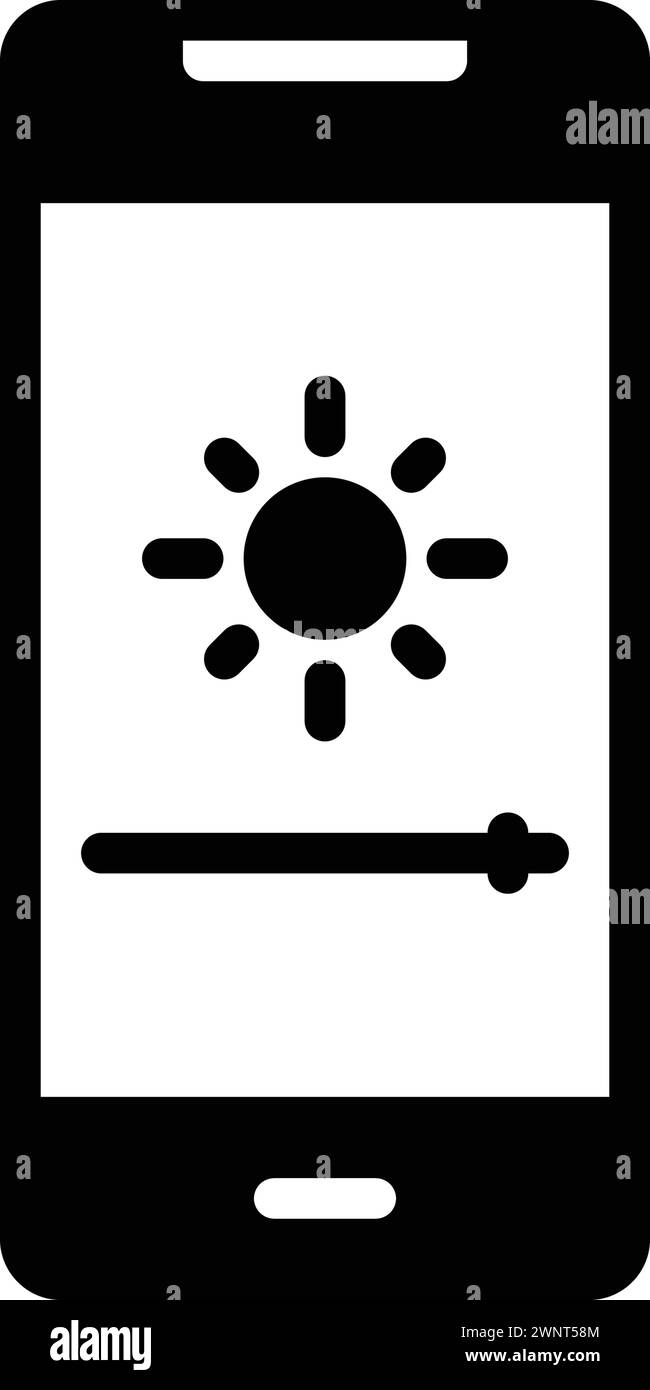 Brightness icon intensity setting Cut Out Stock Images & Pictures - Alamy