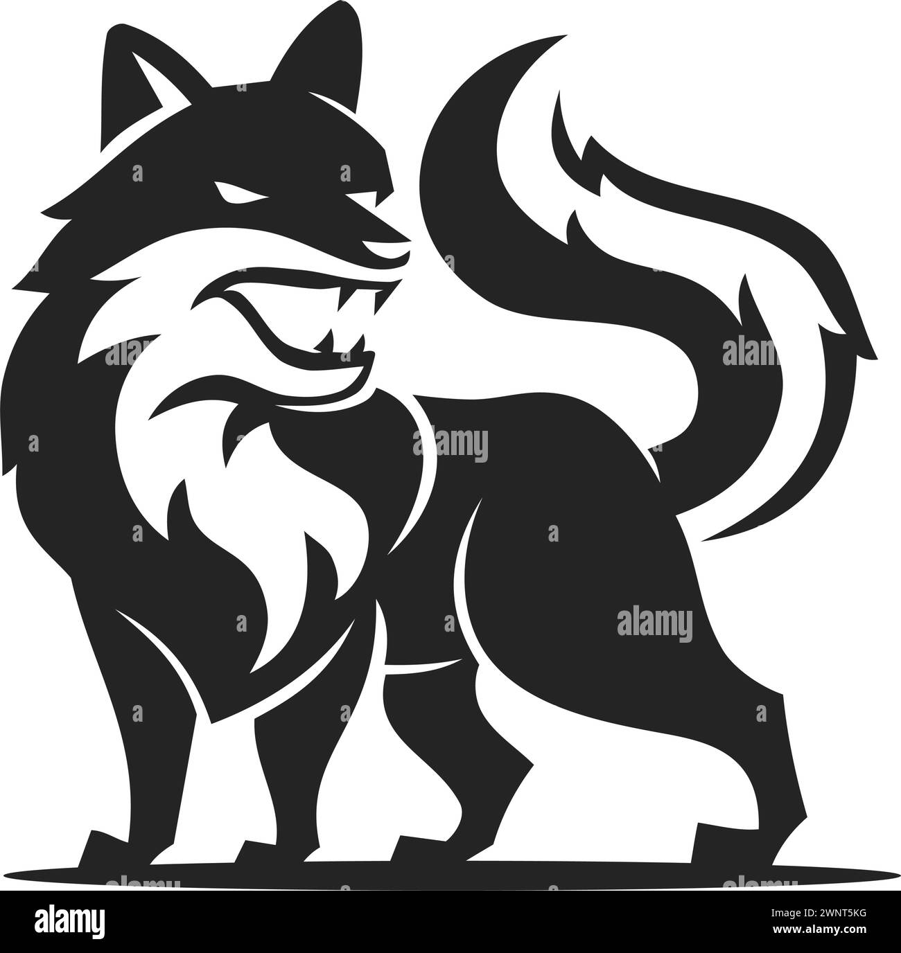 Fox Logo template Isolated. Brand Identity. Abstract Vector graphic ...