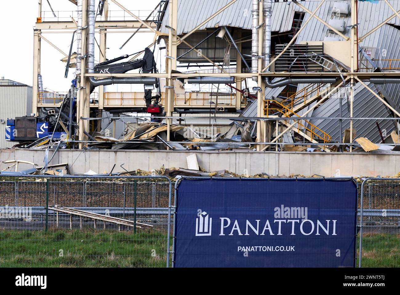 The former honda swindon car plant under demolition during a visit by ...