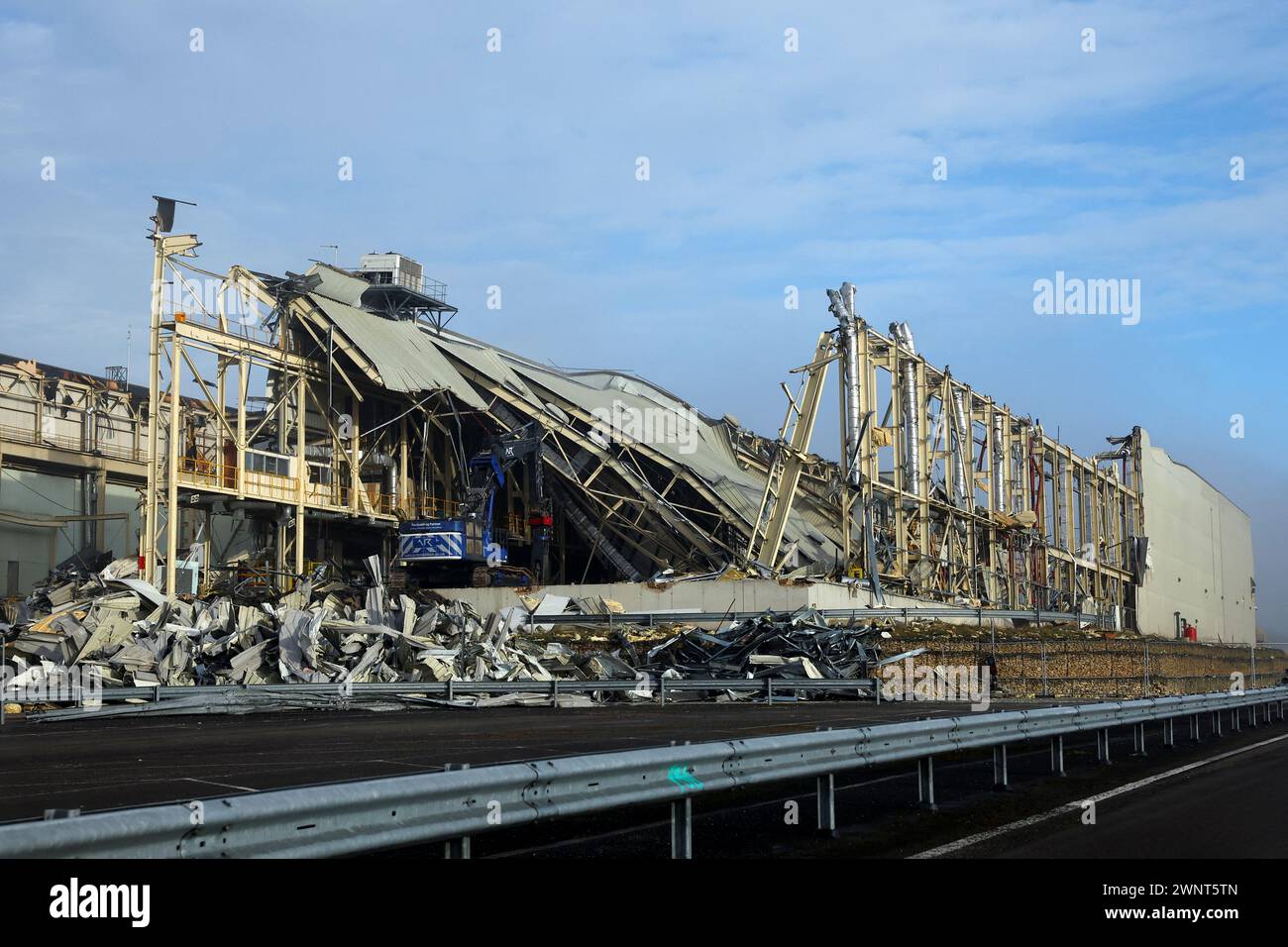 The former honda swindon car plant under demolition during a visit by ...