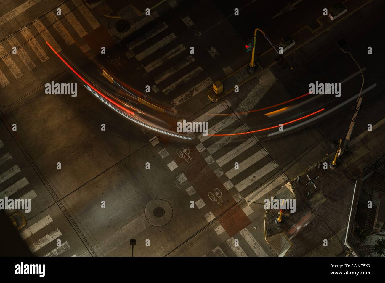 aerial top view Street traffic timelapse of traffic on the road ...