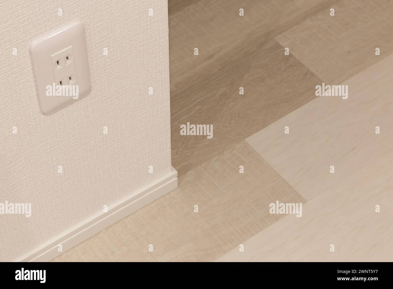Japanese style type-A two-pin electric plug socket in wall Stock Photo ...