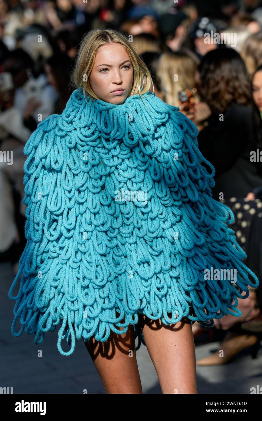Lila Moss wears a creation as part of the Stella McCartney Fall/Winter 2024-2025 ready-to-wear ...