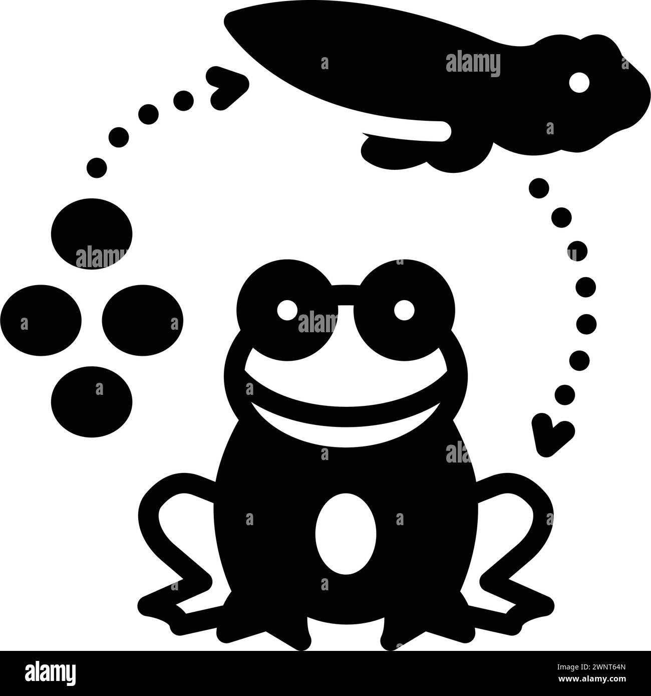 Froglet illustration Black and White Stock Photos & Images - Alamy
