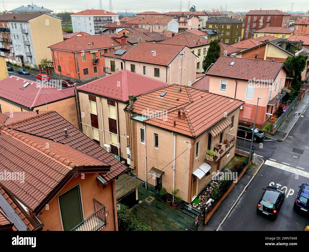 Typical Italian houses in the provinces Stock Photo - Alamy