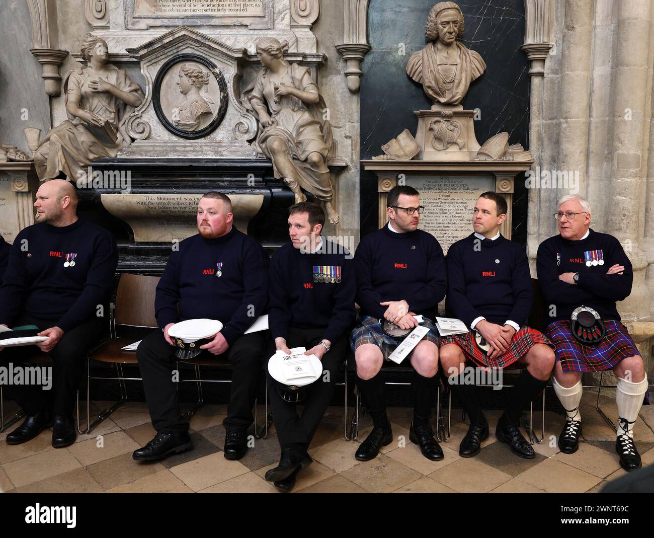 Members of the Royal National Lifeboat Institution (RNLI) from Scotland ...