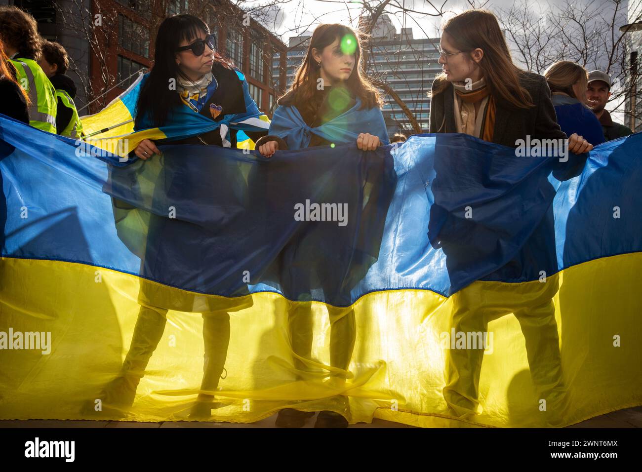 Members of the Ukrainian community came together to mark the second ...