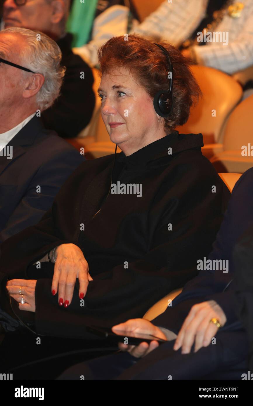 Francesca Thyssen during the press conference "Stephanie Comilang. In ...