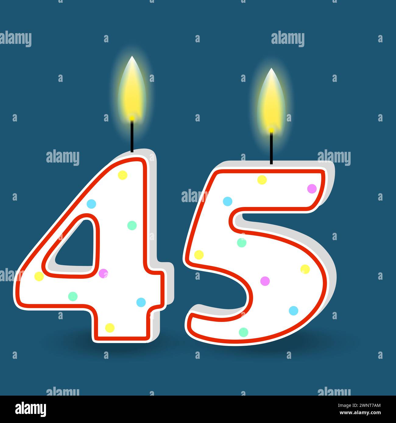 Happy birthday number 45 greeting Stock Vector Images - Alamy